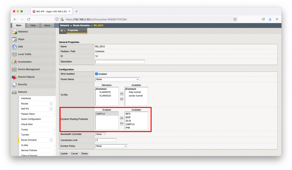 BIG-IP スタティックルートによるルーティング | ネットワークチェンジニアとして