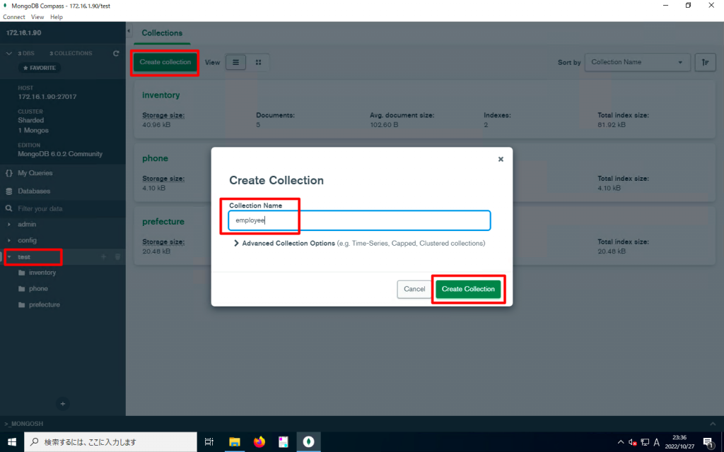 MongoDB importとexport | ネットワークチェンジニアとして